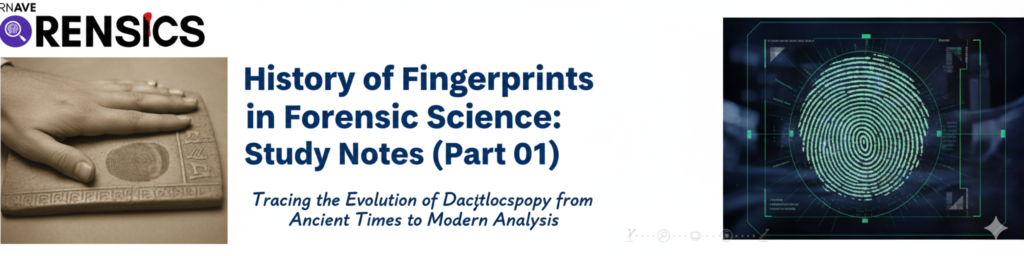History of Fingerprints in Forensic Science: Study Notes (Part 01 ...
